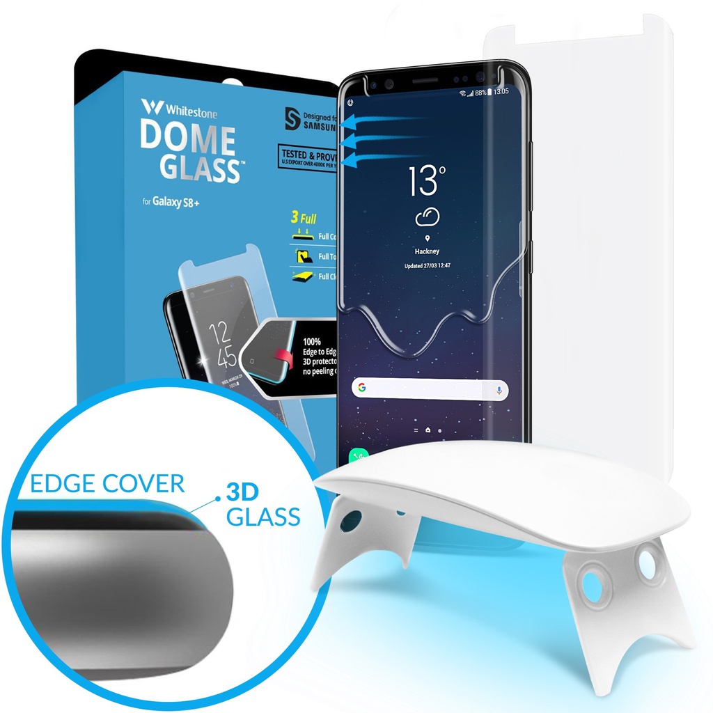 Korean Whitestone UV Dome Glass for Samsung Galaxy S8+ Screen Protector ...